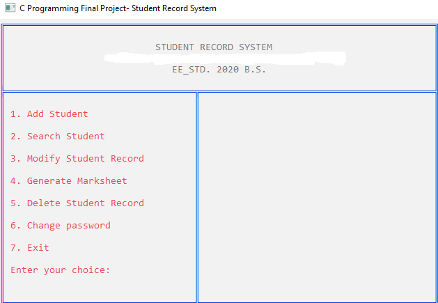 Solved You are seeing Student record system project. This is | Chegg.com