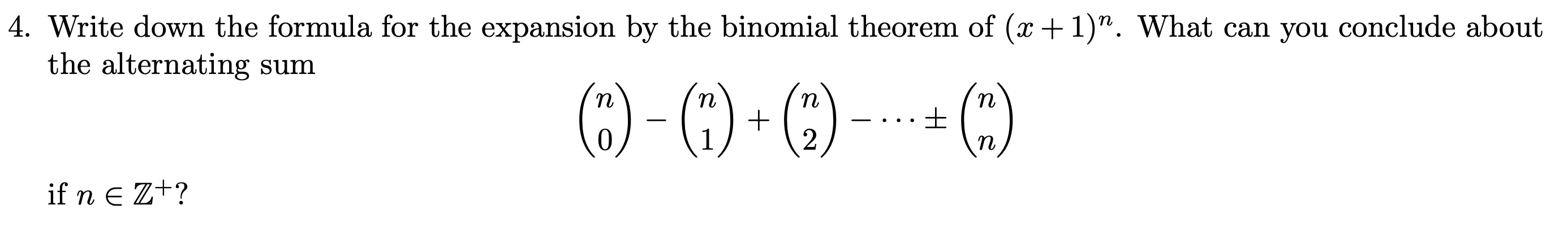 Solved 4. Write down the formula for the expansion by the | Chegg.com