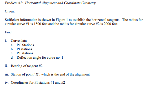 Solved PI #2 4, = 35°15'45" BEGIN STA 100+00 N 10,000 E | Chegg.com