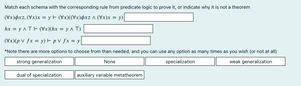 Solved Match each schema with the corresponding rule from | Chegg.com