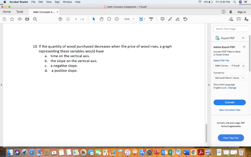 Solved Acrobat Reader File Edit View Sign Window Help 20% | Chegg.com