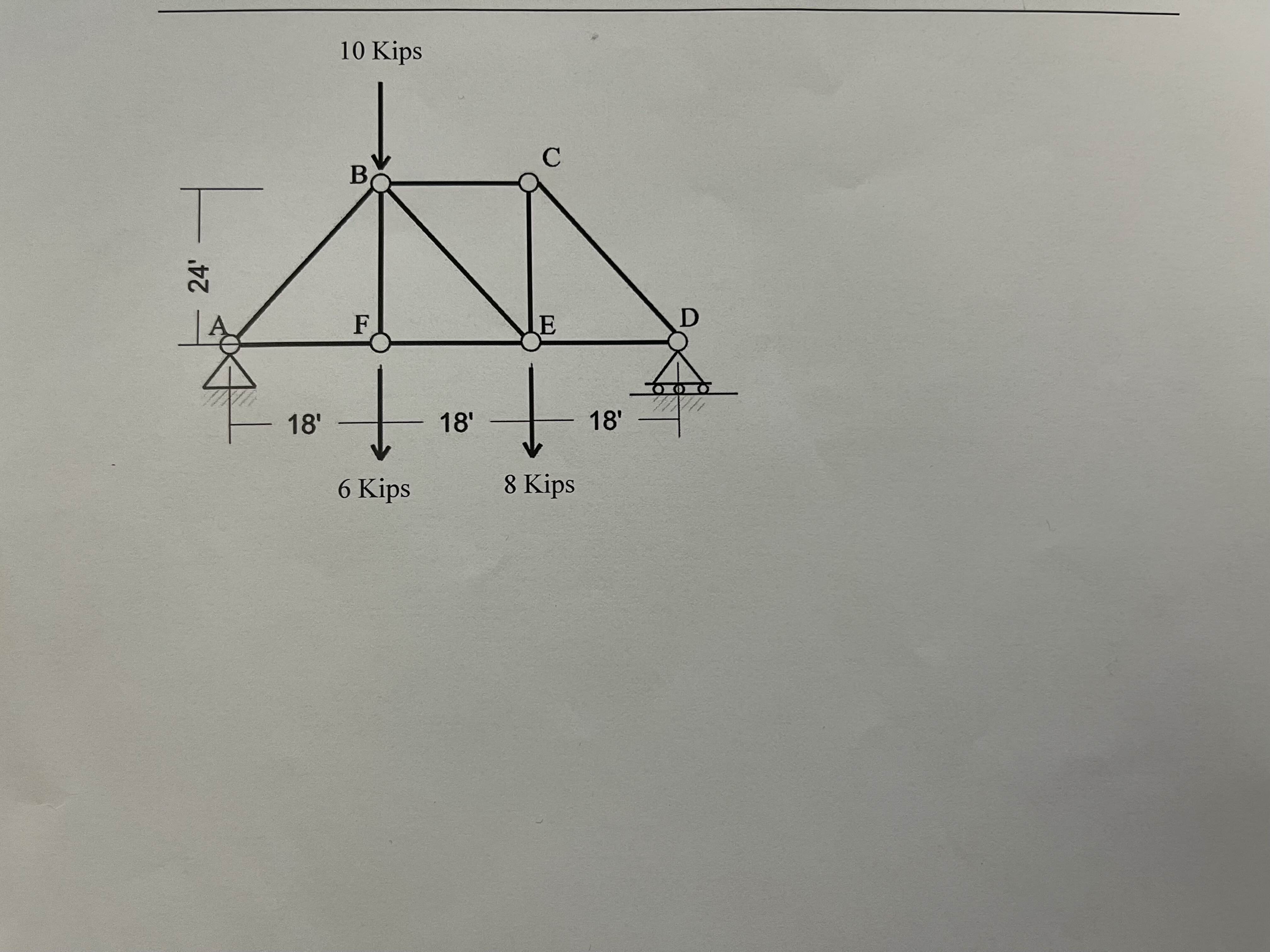 Solved Analyze the following truss. find the reactions at | Chegg.com