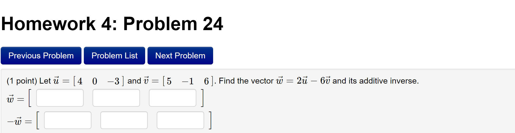 Solved Homework 4: Problem 24 Previous Problem Problem List | Chegg.com Solved Homework 4: Problem 24 Previous Problem Problem List | Chegg.com