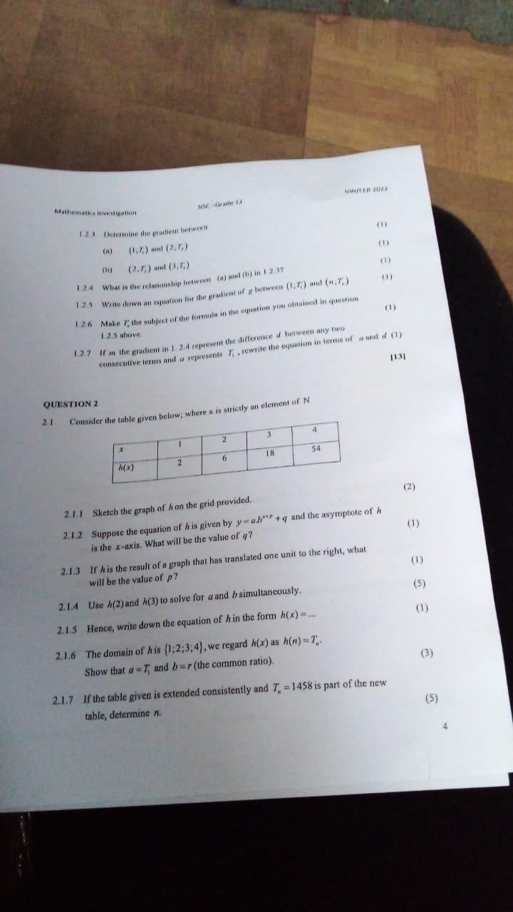 Solved WW/ F2022 Note 2 Mathematics Invention (1) (1) (b) | Chegg.com