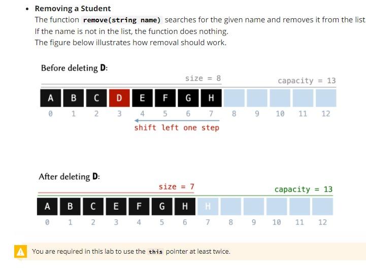 Solved A Names List Class Part 1 (75 points) Create a class | Chegg.com