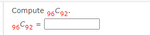 Solved Compute 96C92. 96C92= | Chegg.com