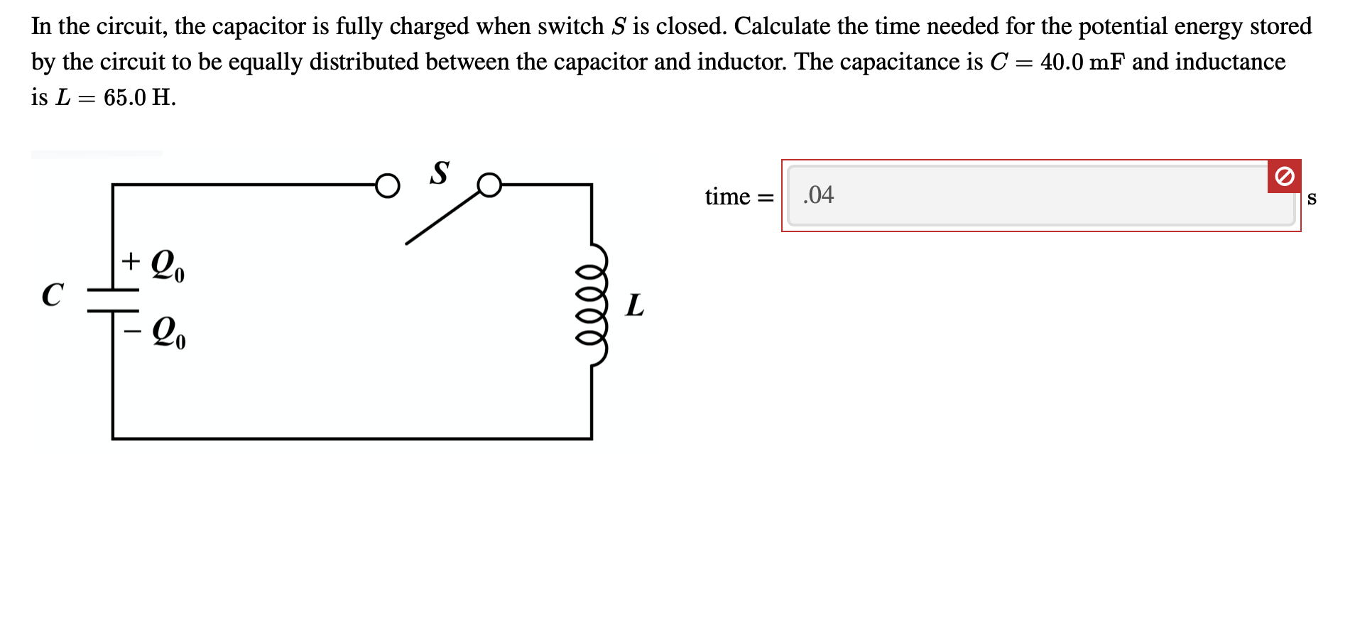 Solved In the circuit, the capacitor is fully charged when | Chegg.com
