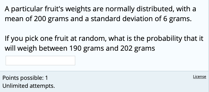 Solved A particular fruit's weights are normally | Chegg.com
