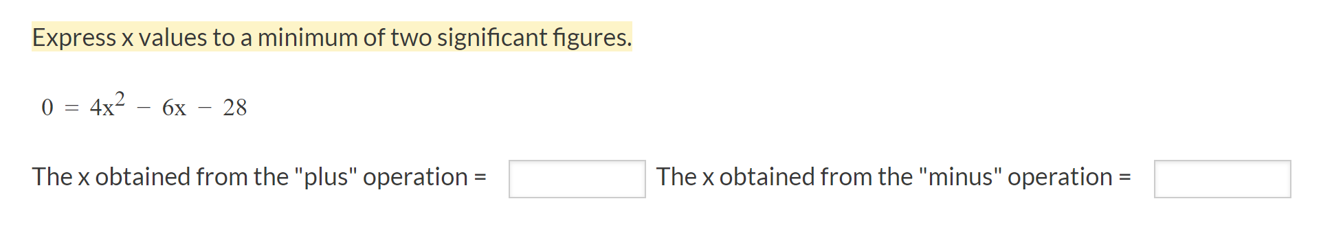 Solved Express x values to a minimum of two significant | Chegg.com