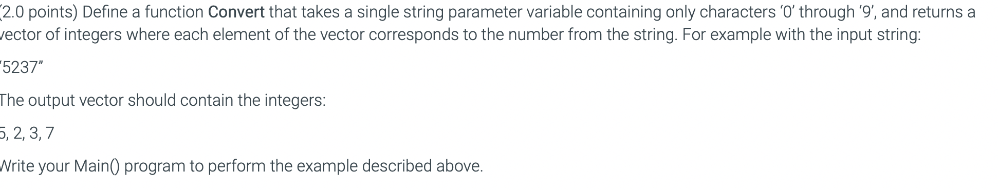 Solved 2.0 points) Define a function Convert that takes a | Chegg.com