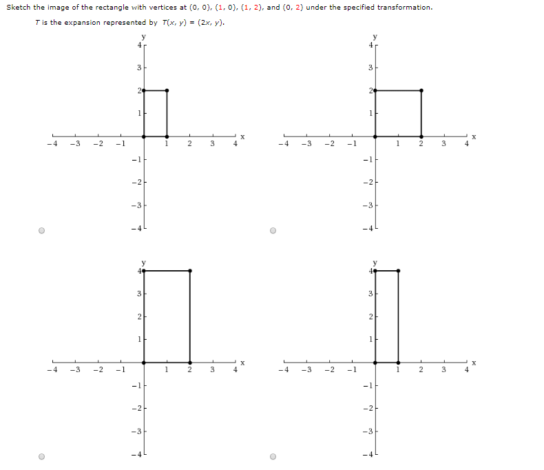 Solved Sketch the image of the rectangle with vertices at | Chegg.com