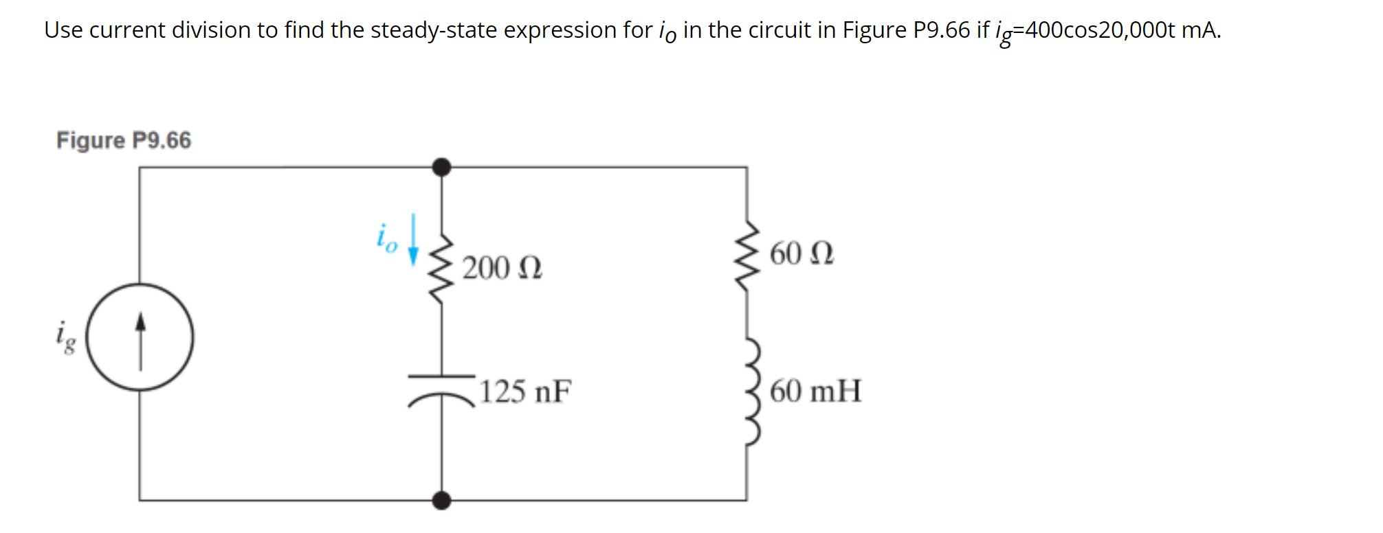 Solved Use current division to find the steady-state | Chegg.com