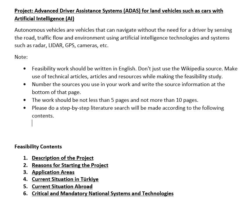 Project: Advanced Driver Assistance Systems (ADAS) | Chegg.com
