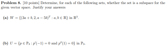 Solved Problem 8. [10 points) Determine, for each of the | Chegg.com