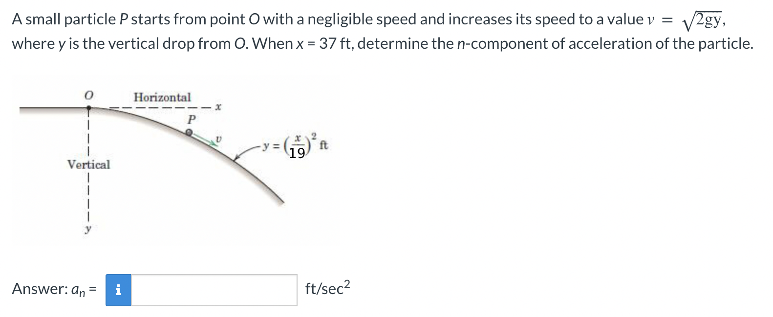 Solved A small particle P starts from point O with a | Chegg.com
