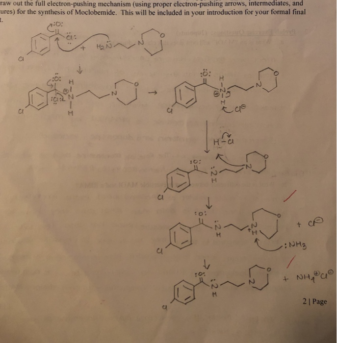 Solved raw out the full electron-pushing mechanism (using | Chegg.com