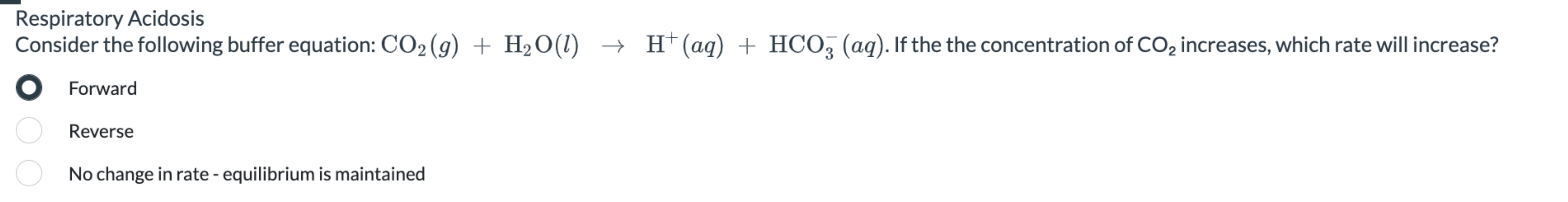 Solved Respiratory AcidosisConsider the following buffer | Chegg.com