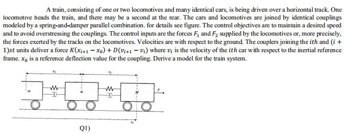 Solved A train, consisting of one or two locomotives and | Chegg.com