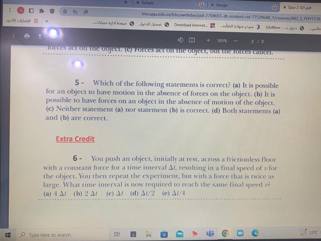 Solved 5 - Which of the following statements is correct? (a) | Chegg.com