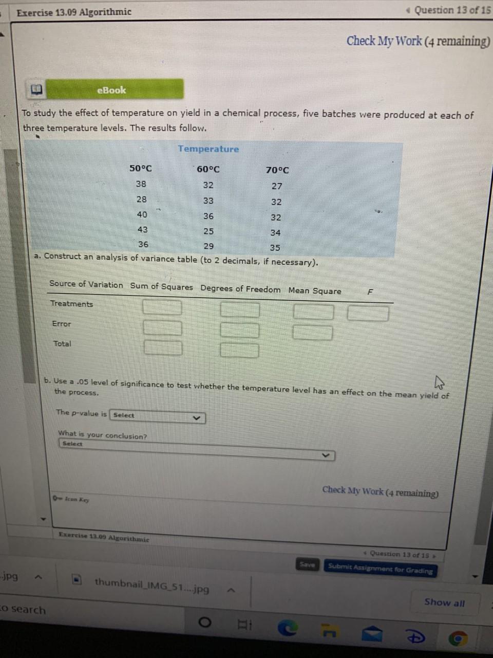 Solved Exercise 13.09 Algorithmic Question 13 of 15 Check My | Chegg.com
