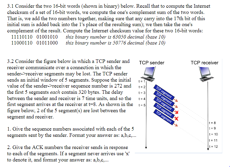 Solved 3.1 Consider the two 16-bit words (shown in binary) | Chegg.com