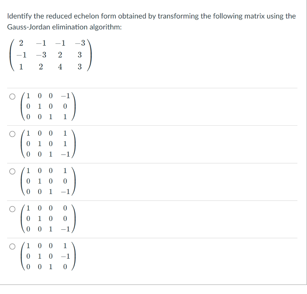 Solved The echelon form of an augmented matrix that | Chegg.com
