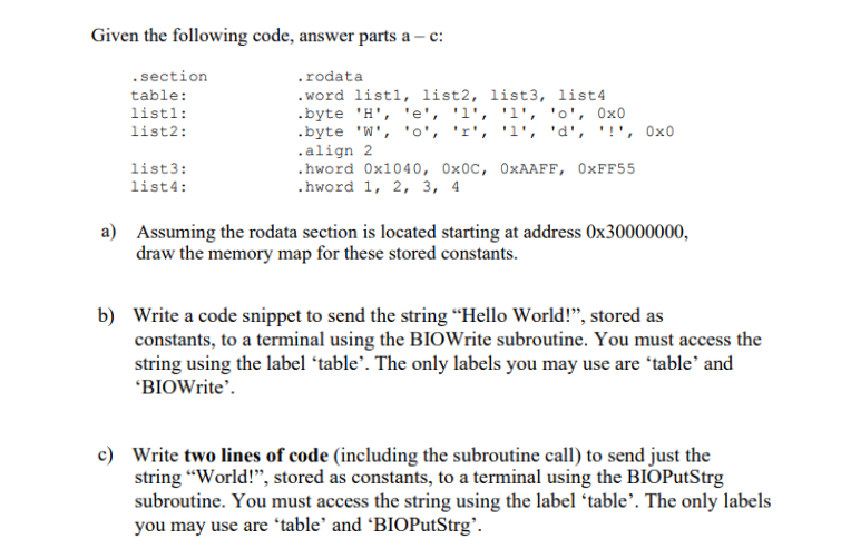 uses keil arm assembly language, please solve | Chegg.com