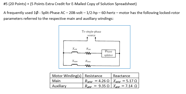 Solved \#5 (20 Points) + (5 Points Extra Credit for E-Mailed | Chegg.com