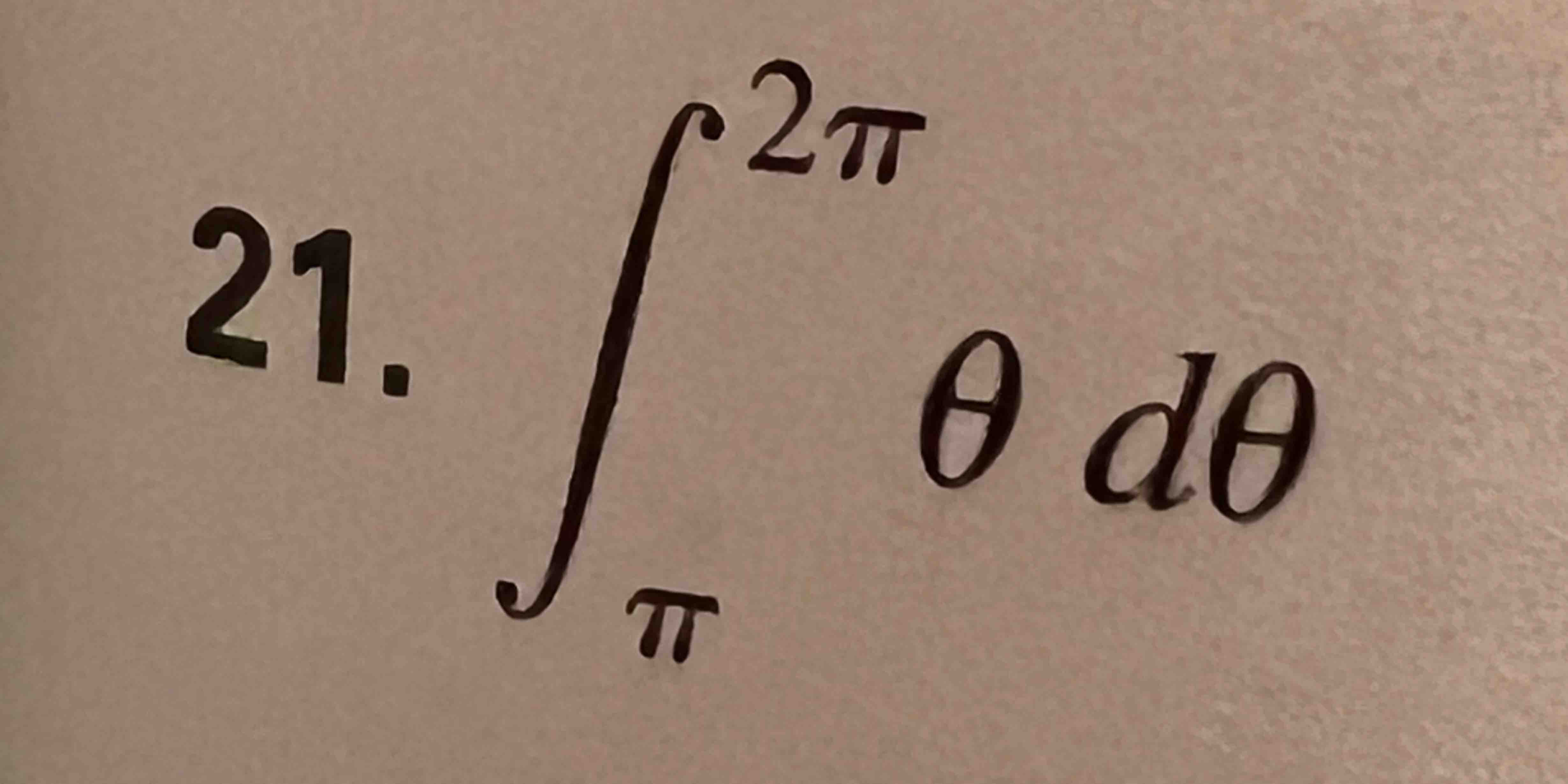 Solved ∫π2πθdθ | Chegg.com