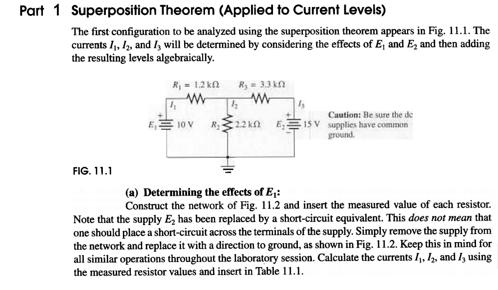 Part 1 Superposition Theorem (Applied to Current | Chegg.com