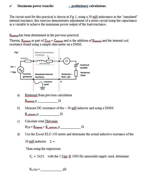 T13 AC power, maximum power transfer, verifying by | Chegg.com