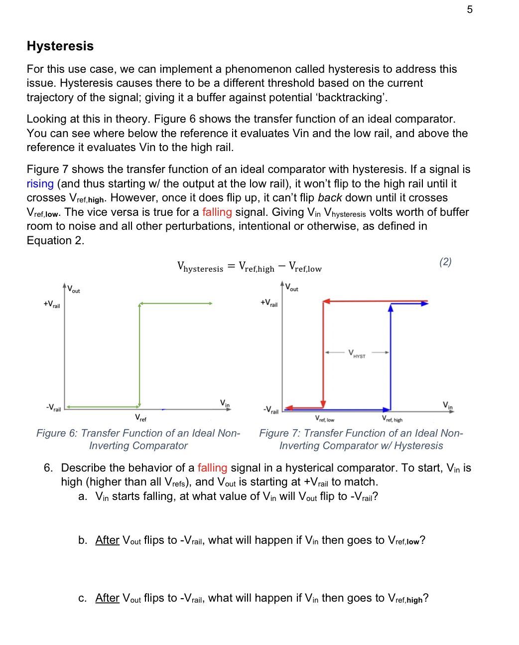 Solved Hysteresis For this use case, we can implement a | Chegg.com