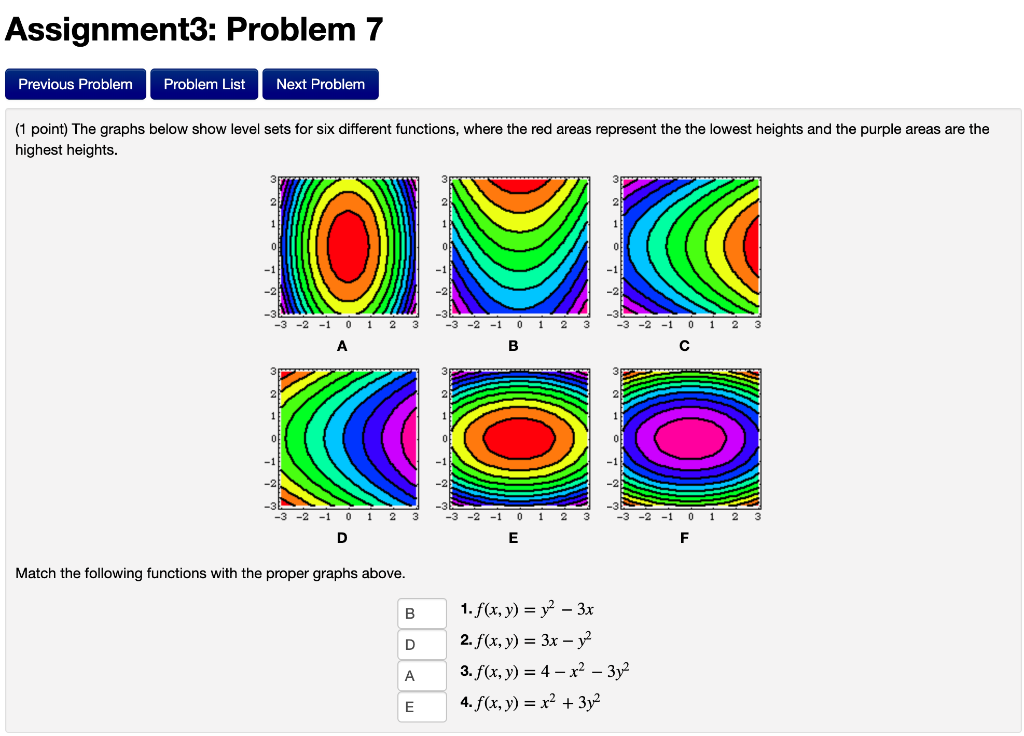 Solved Assignment3 Problem 7 Previous Problem Problem List