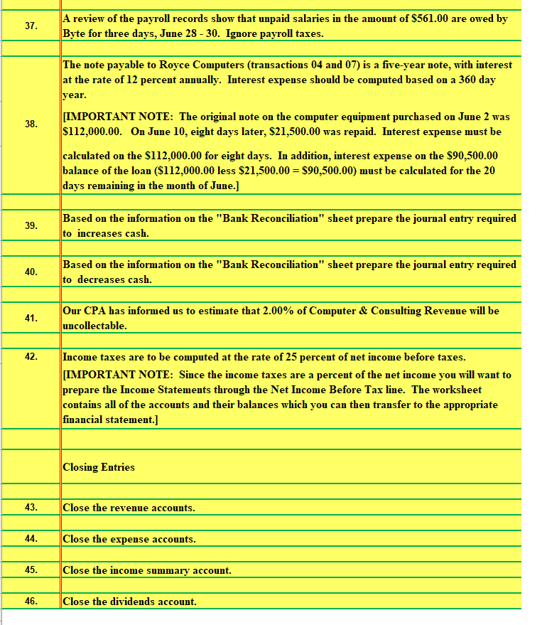 Solved ACCOUNTING: hello! need help finishing my general | Chegg.com