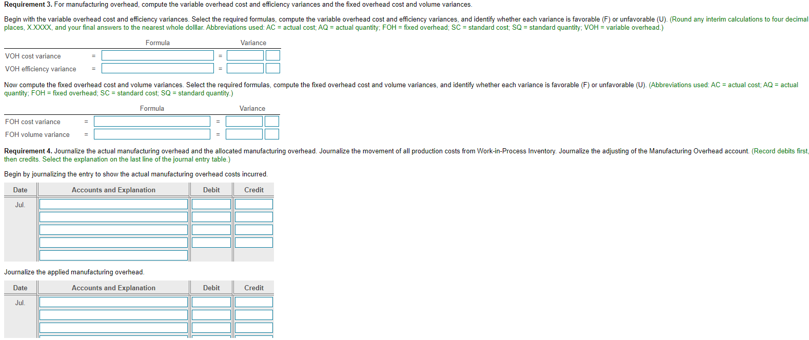 Requirement 1 . Compute the cost and efficiency | Chegg.com