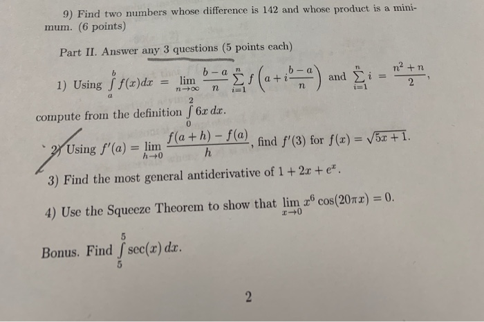Solved 9) Find two numbers whose difference is 142 and whose | Chegg.com