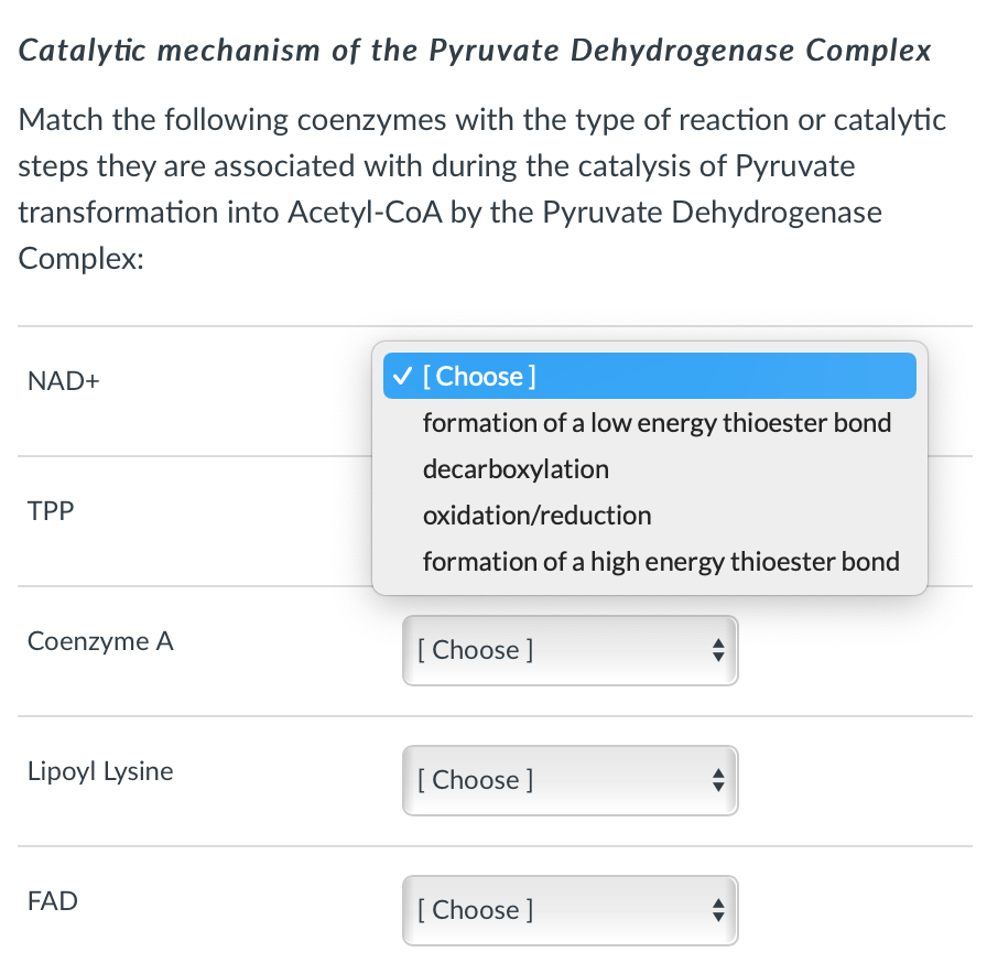 Solved Catalytic mechanism of the Pyruvate Dehydrogenase | Chegg.com