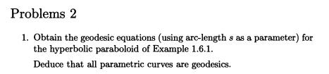 Solved (gab) = (* } Example 1.6.1 The parametric equation r= | Chegg.com
