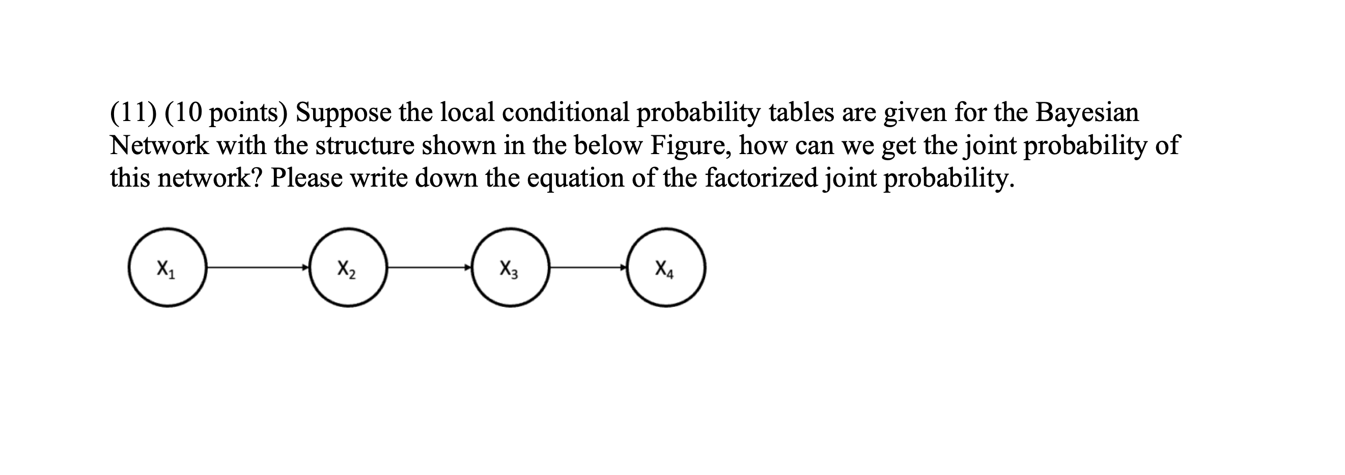 Solved (11) (10 points) Suppose the local conditional | Chegg.com