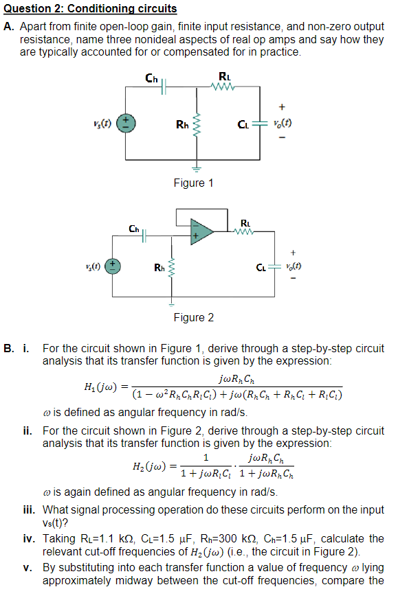 Solved A. Apart from finite open-loop gain, finite input | Chegg.com