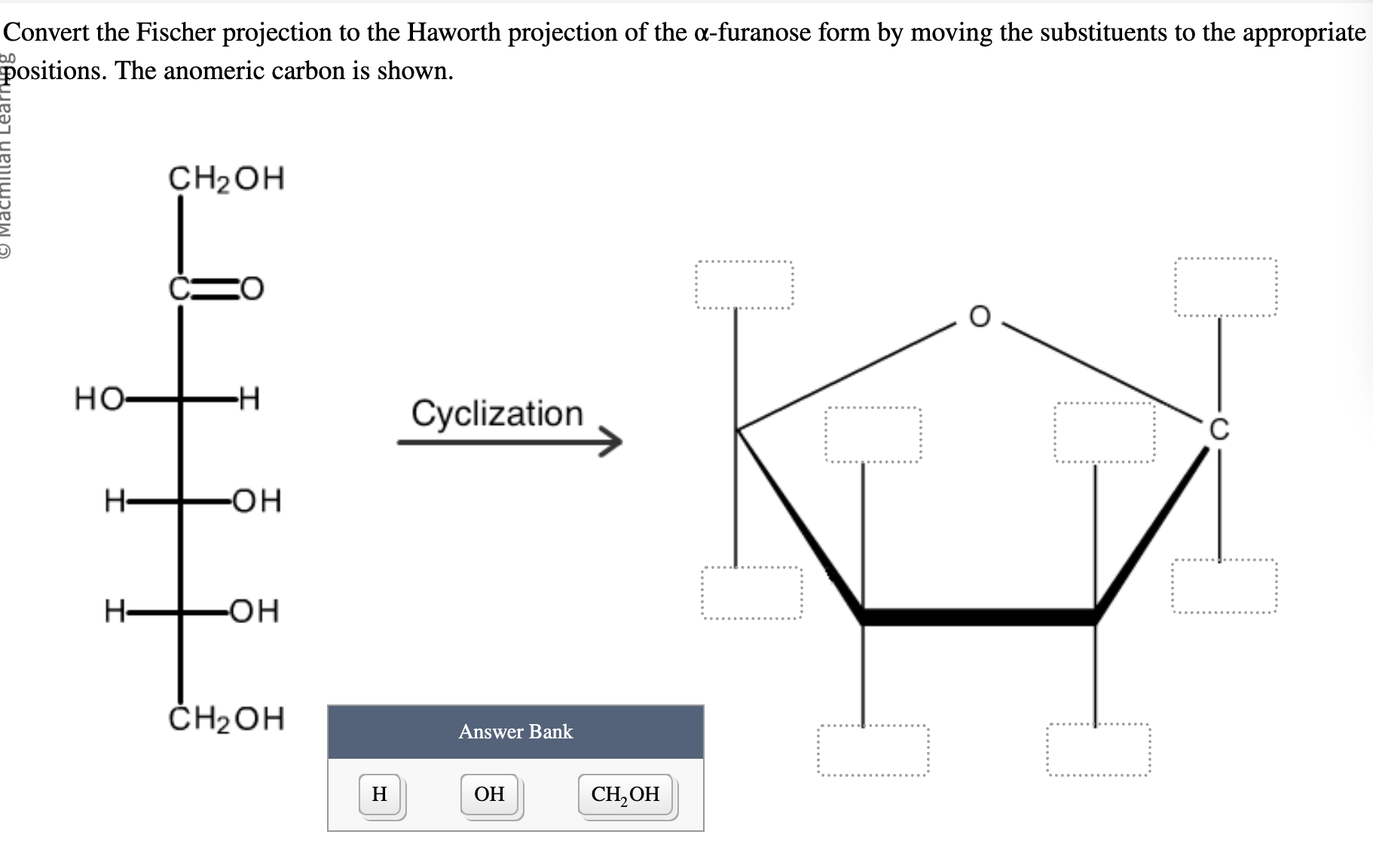 Solved Convert the Fischer projection to the Haworth | Chegg.com
