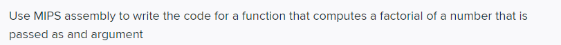 Solved Use MIPS assembly to write the code for a function | Chegg.com