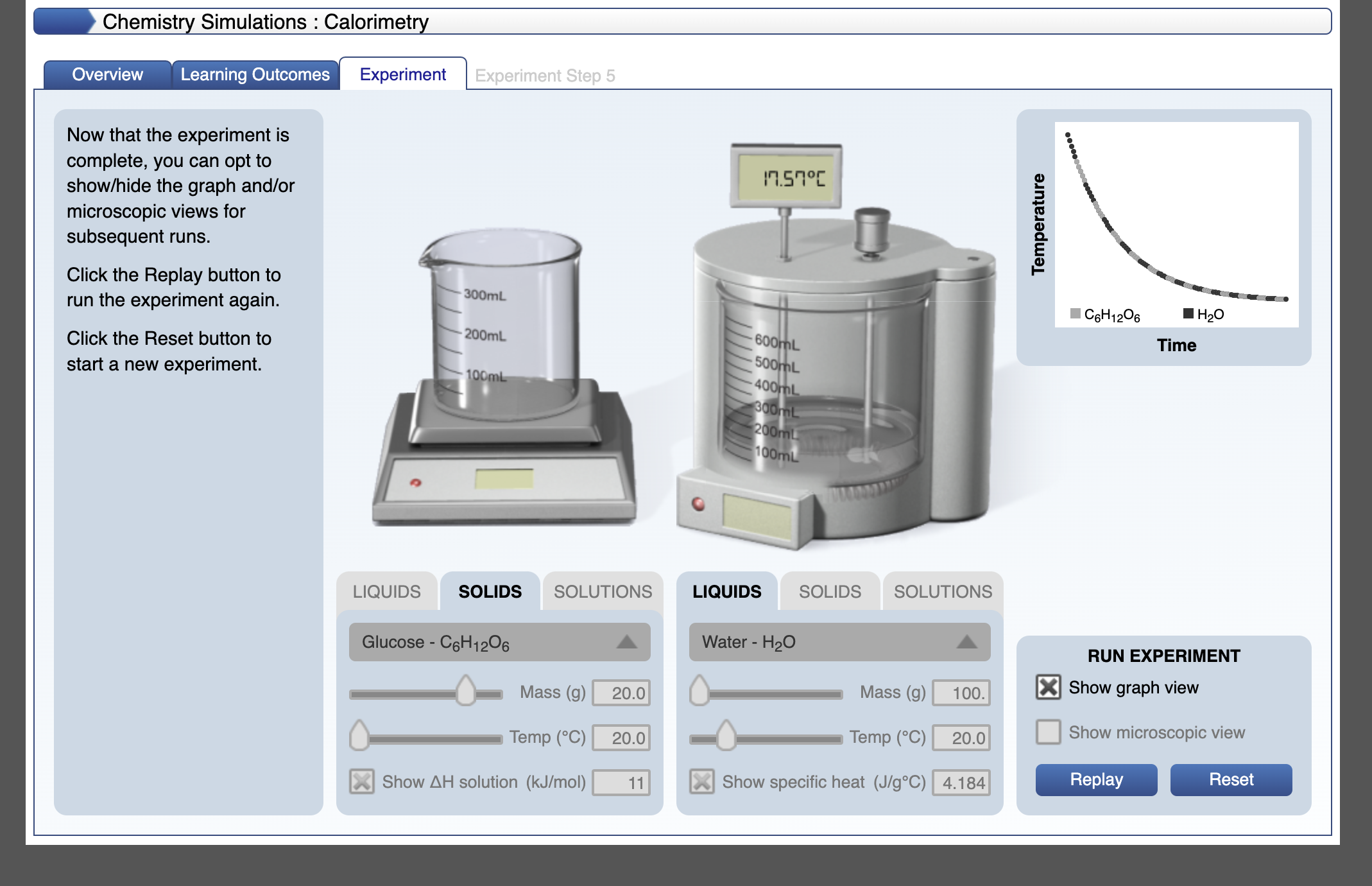 Solved 4. Use the simulator to add 20 grams of solid glucose | Chegg.com
