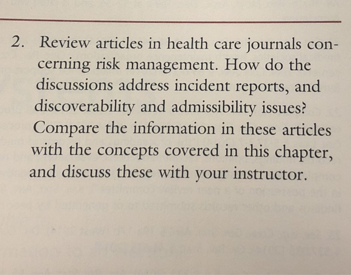 Solved 2. Review articles in health care journals con- | Chegg.com