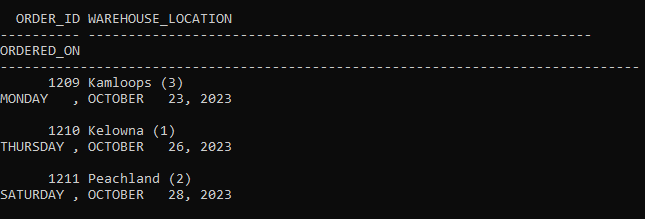 Solved i keep getting weird outputs for my oracle SQL, can | Chegg.com