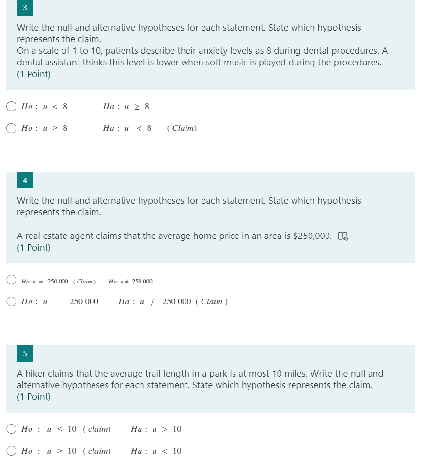 Solved 3 Write the null and alternative hypotheses for each | Chegg.com