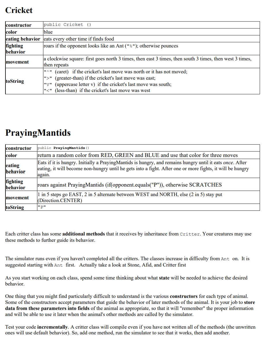 Solved This assignment focuses on classes and objects. You | Chegg.com