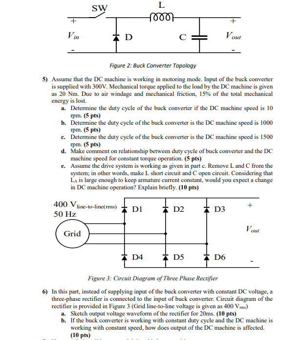Solved SW L 0001 + + Vin * D с Vout Figure 2: Buck Converter | Chegg.com