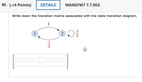 Solved 39. [-14 Points) DETAILS WANEFM7 7.7.001. Write down | Chegg.com Solved 39. [-14 Points) DETAILS WANEFM7 7.7.001. Write down | Chegg.com