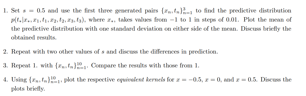 Solved Part 1 - Bayesian linear regression A. Sequential | Chegg.com Solved Part 1 - Bayesian linear regression A. Sequential | Chegg.com